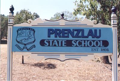 Schild der Prenzlau State School, Prenzlau, Queensland